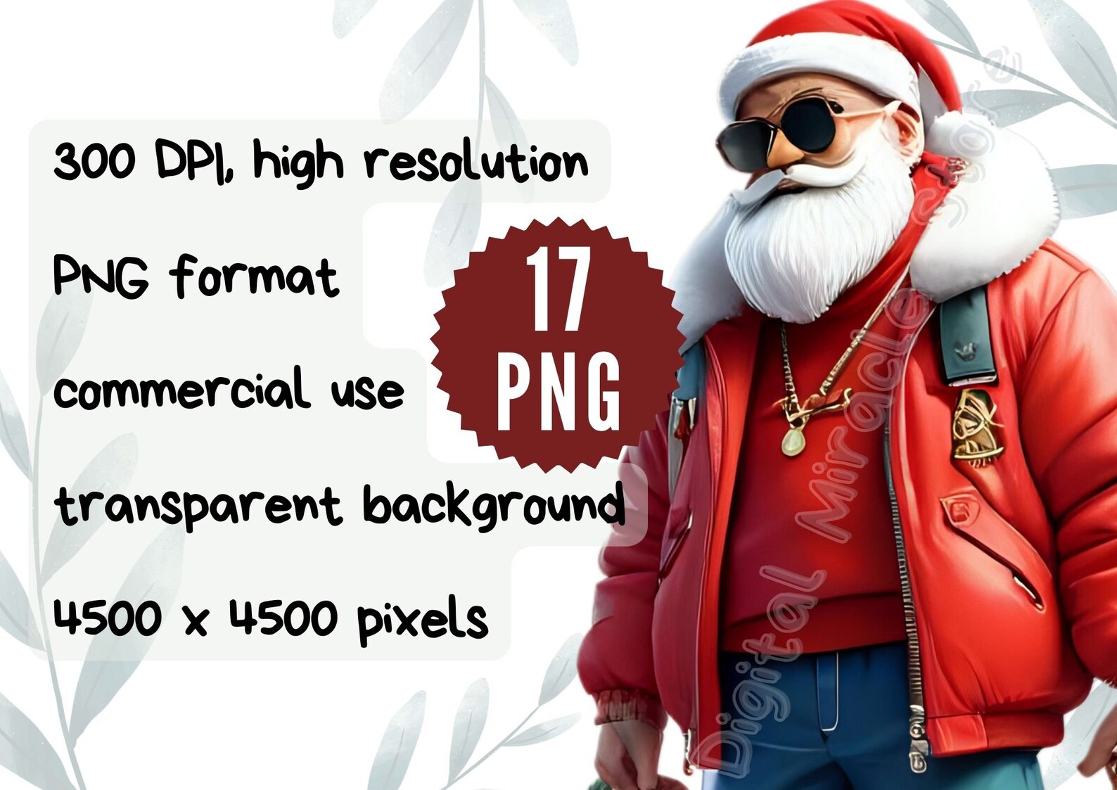 Cool Santa PNG, Santa With Sunglasses, Funny Santa, Hip Hop Santa ...