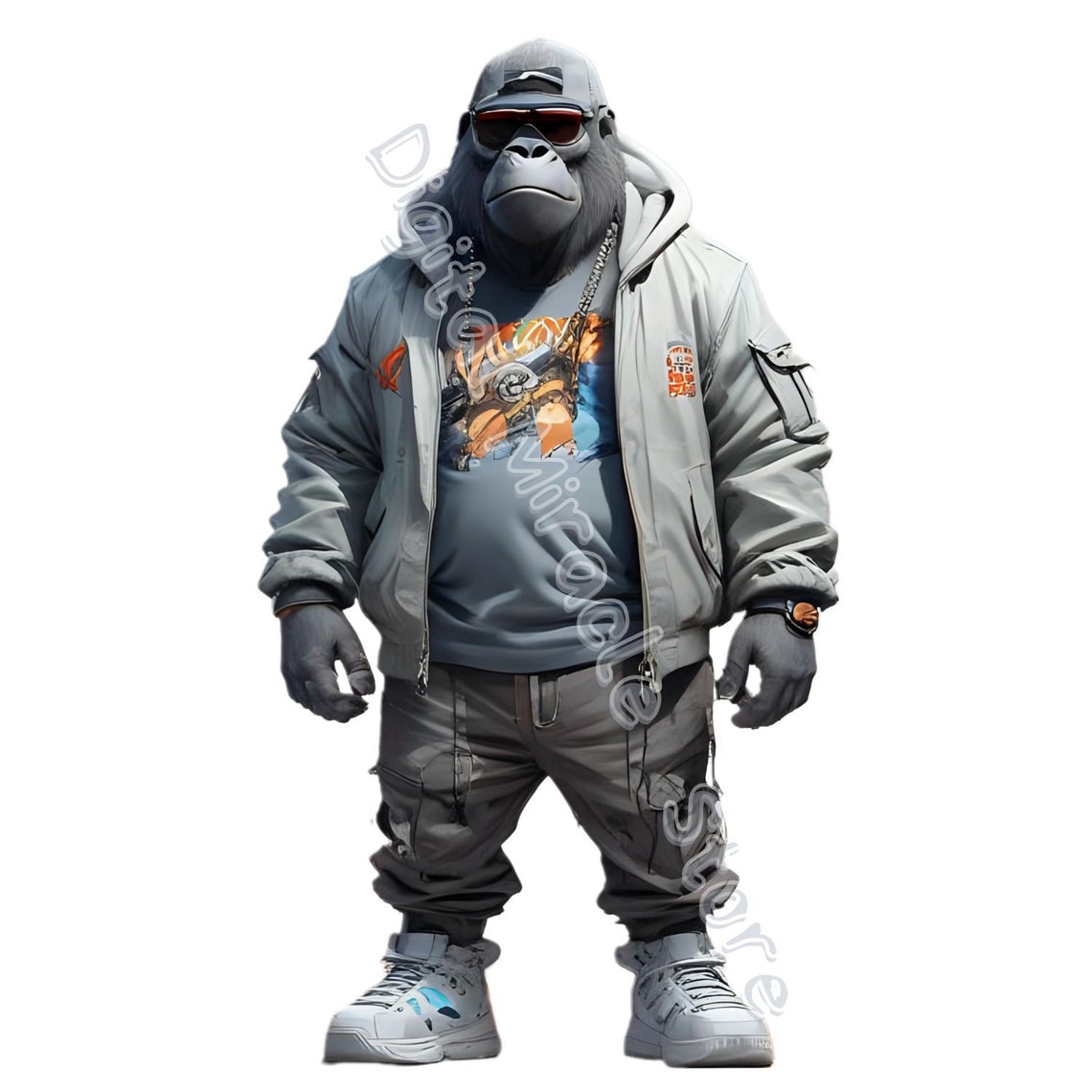 Gorilla Bodybuilder, Gorilaz PNG, Angry Gorilla, Gorilla Rapper ...