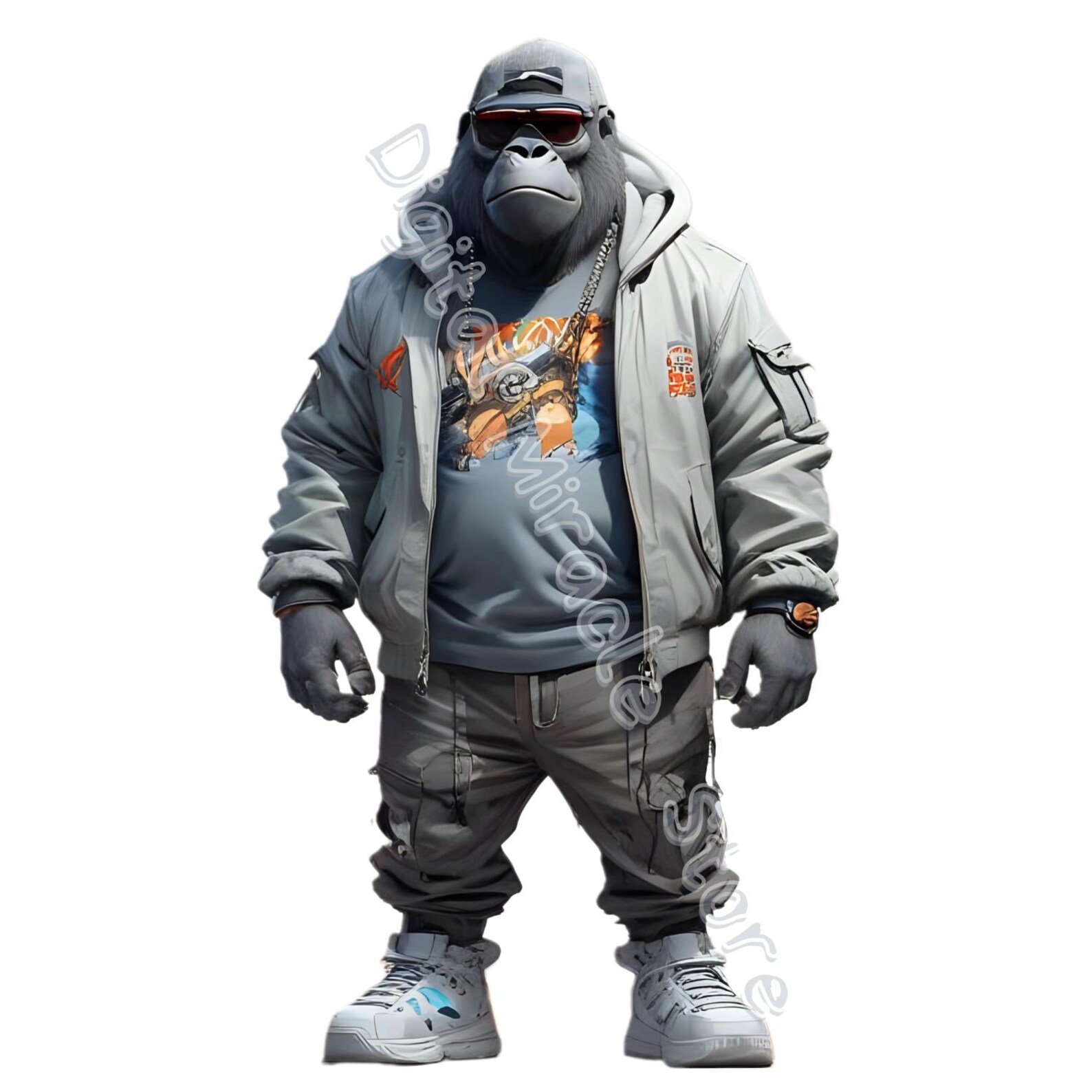 Gorilla Bodybuilder, Gorilaz PNG, Angry Gorilla, Gorilla Rapper ...