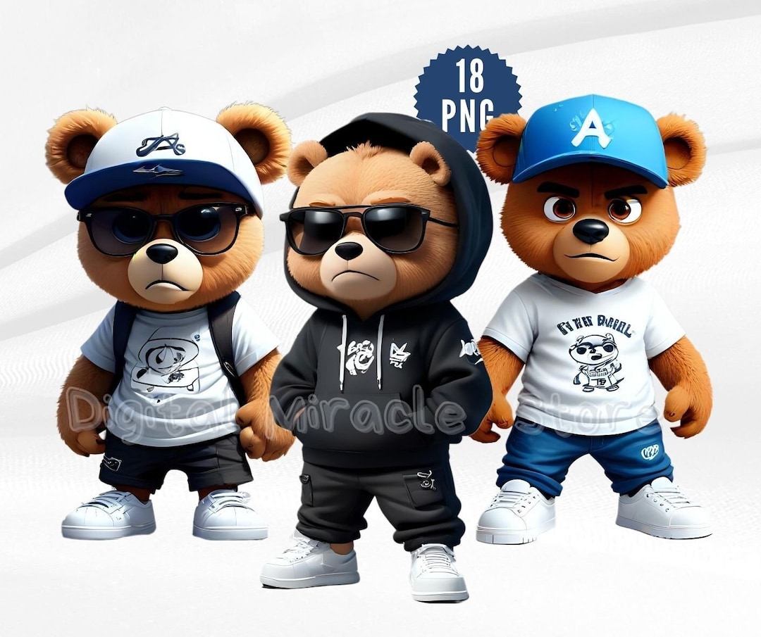 Angry Teddy Bear, Hip Hop Bear, Graffiti Teddy Bear, Cartoon Teddy Bear ...