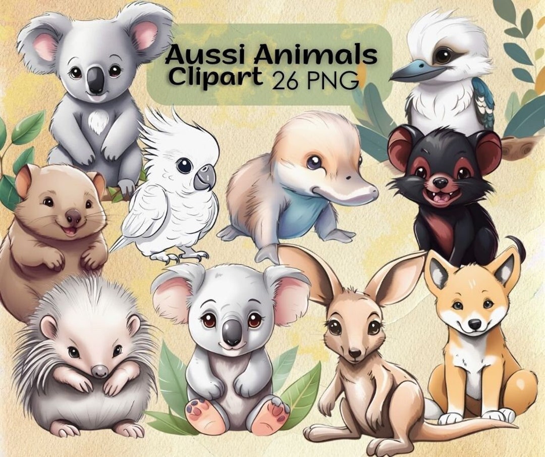 Aussie Animals, Baby Australian Animals PNG, Australian Birthday ...