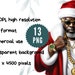 Black Santa PNG, Cool Santa PNG, African American Santa, Afro Santa ...