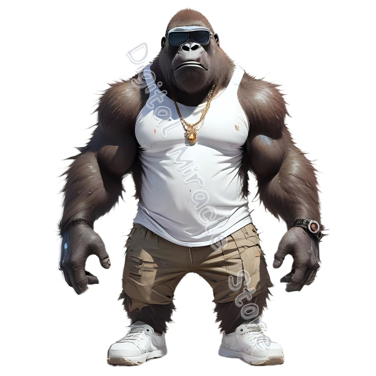 Gorilla Bodybuilder, Gorilaz PNG, Angry Gorilla, Gorilla Rapper ...