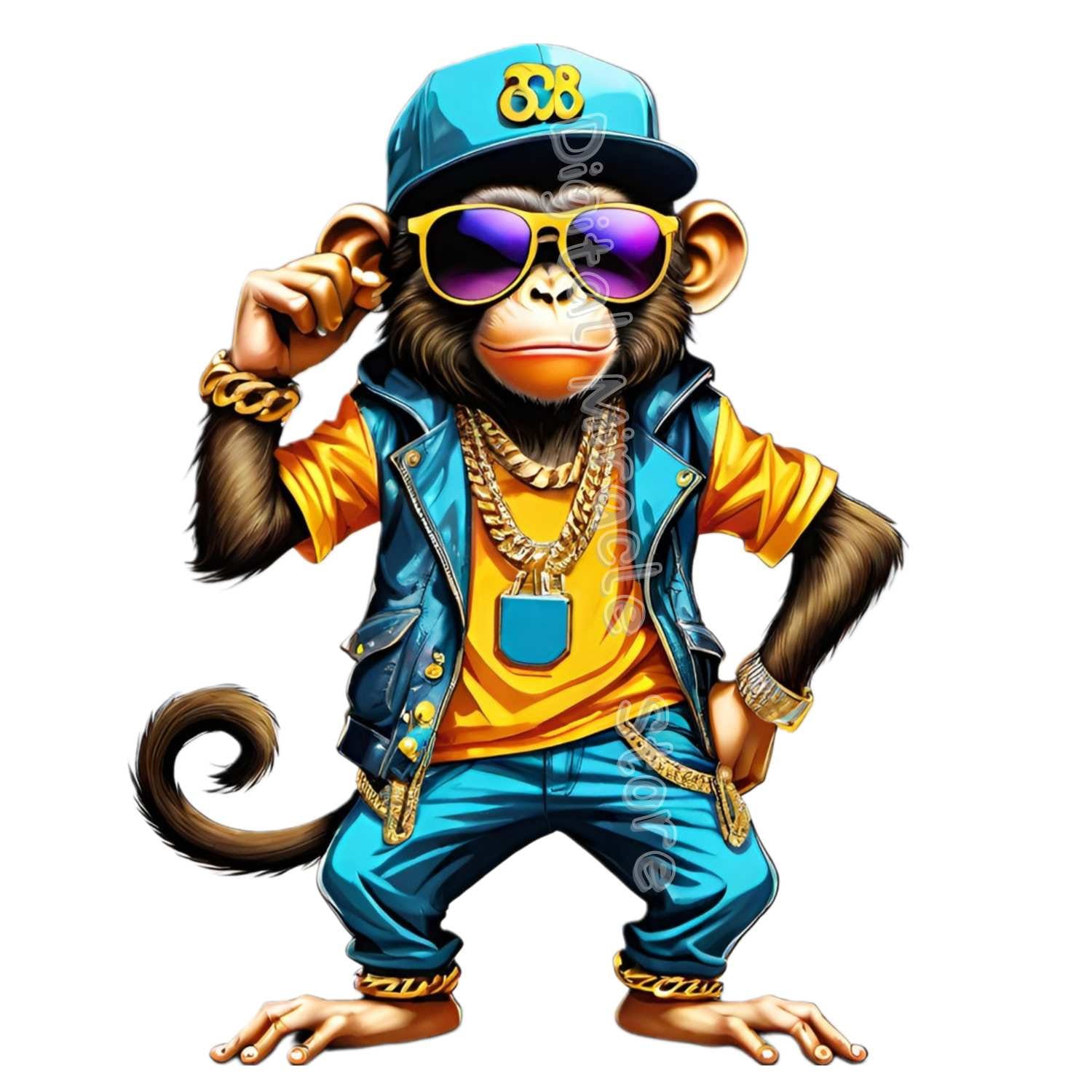 Hip Hop Monkey, Cool Monkey PNG, Monkey Clipart, Monkey With Hat, Money ...