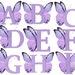 Butterfly Wing Letters, Butterfly Monogram Clipart, Butterfly Alphabet ...