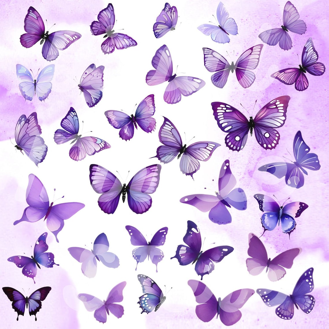 Purple Butterfly Clipart, Butterfly PNG, Butterflies Clipart, Butterfly ...