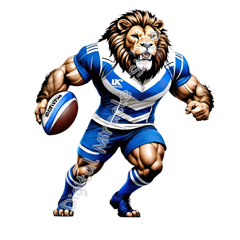 Blue Lion PNG, Lion Rugby, Game Day Lion, Lions Football PNG, Rugby ...