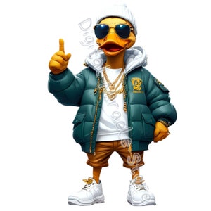 Funny Duck, Cool Duck PNG, Hip Hop Duck, Cartoon Duck, Duck With ...