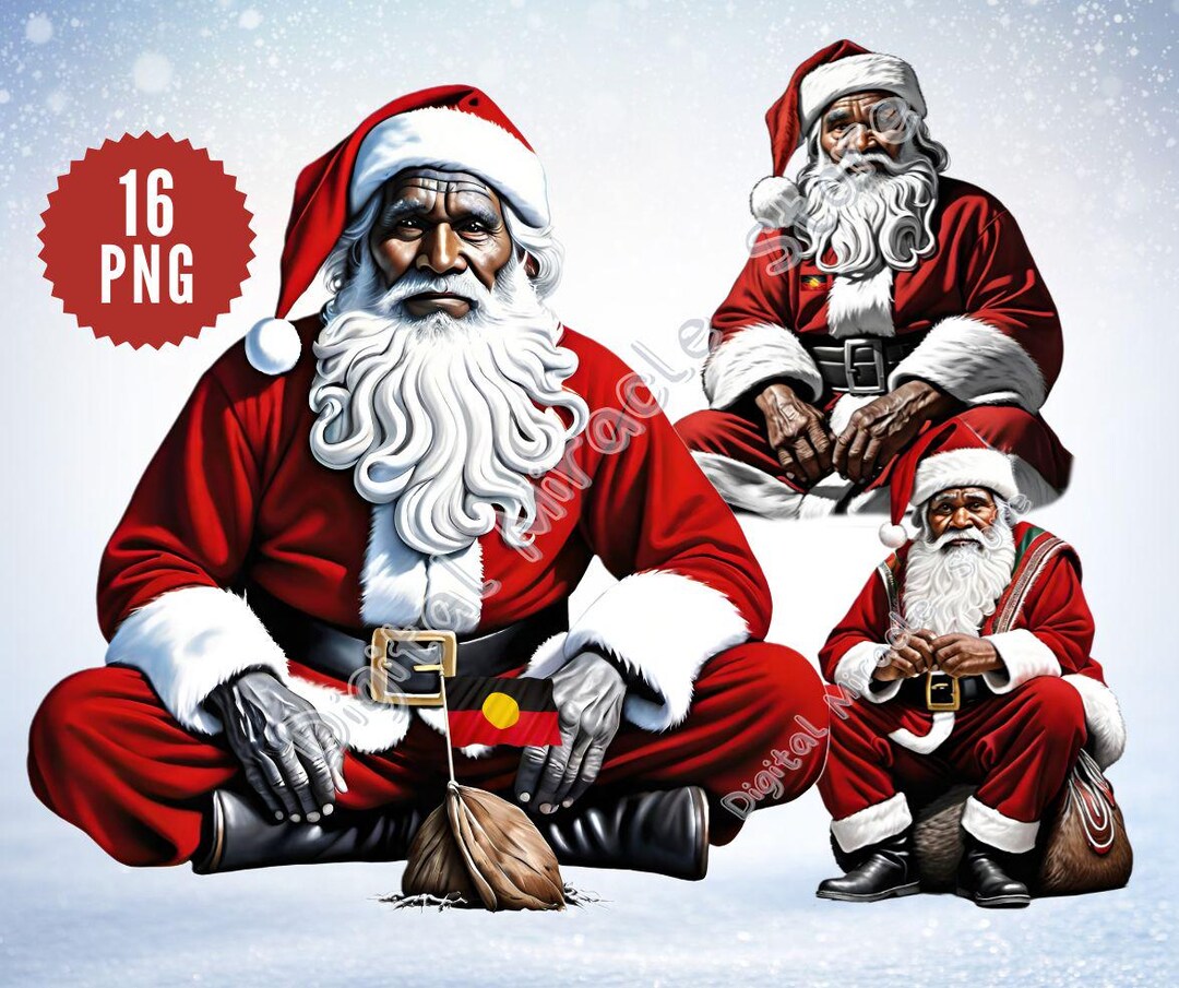 Aboriginal, Australian Santa, Santa PNG, Funny Santa PNG, Australian ...