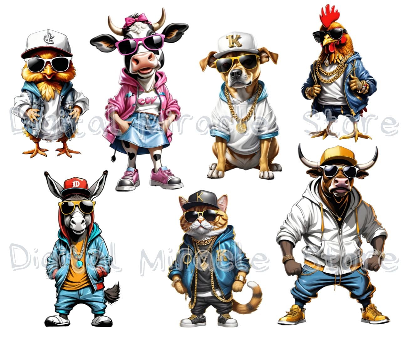 Funny Farm Animals, Animals in Clothes, Hip Hop Animals, Cool Farm ...