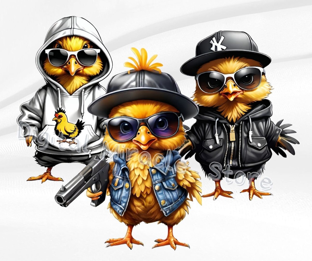 Gangsta Chicken, Chickens With Guns, Chickens in Clothes Clipart ...