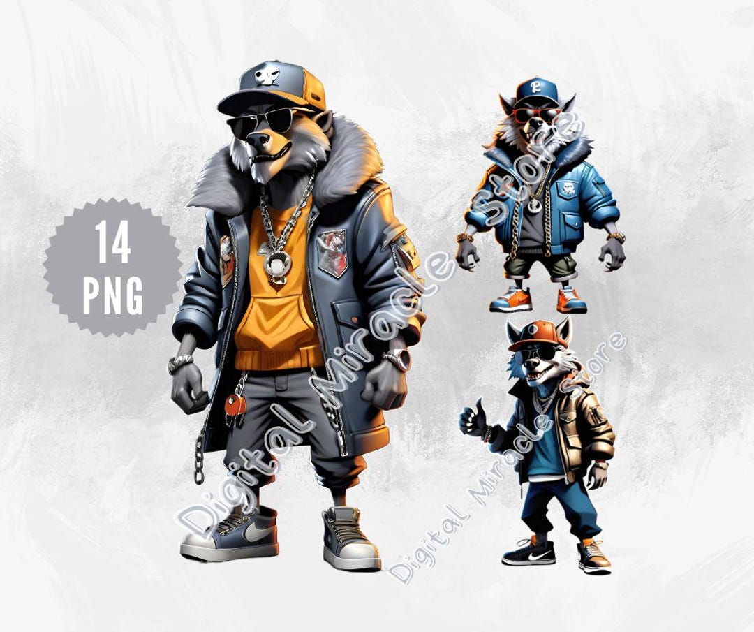 Cool Werewolf, Wolf PNG, Hip Hop Wolf, Funny Halloween, Werewolf ...
