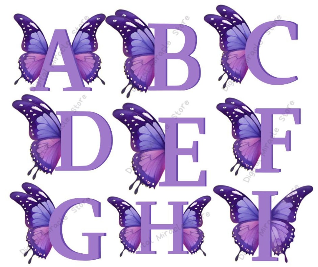 Butterfly Letters, Butterfly ABC, Butterfly Wing Letters, Butterfly ...
