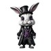 Gothic Bunny, Punk Bunny, Emo Bunny, Gothic Easter Clipart, Punk Easter ...