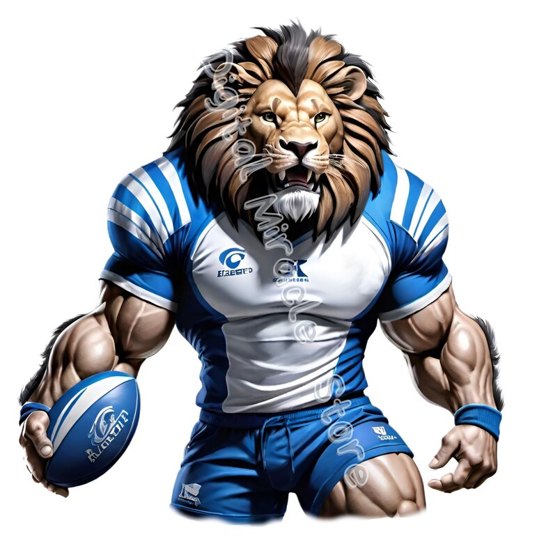 Blue Lion PNG, Lion Rugby, Game Day Lion, Lions Football PNG, Rugby ...