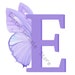 Purple Butterflies Letters, Butterfly Alphabet PNG, Butterfly Wing ...