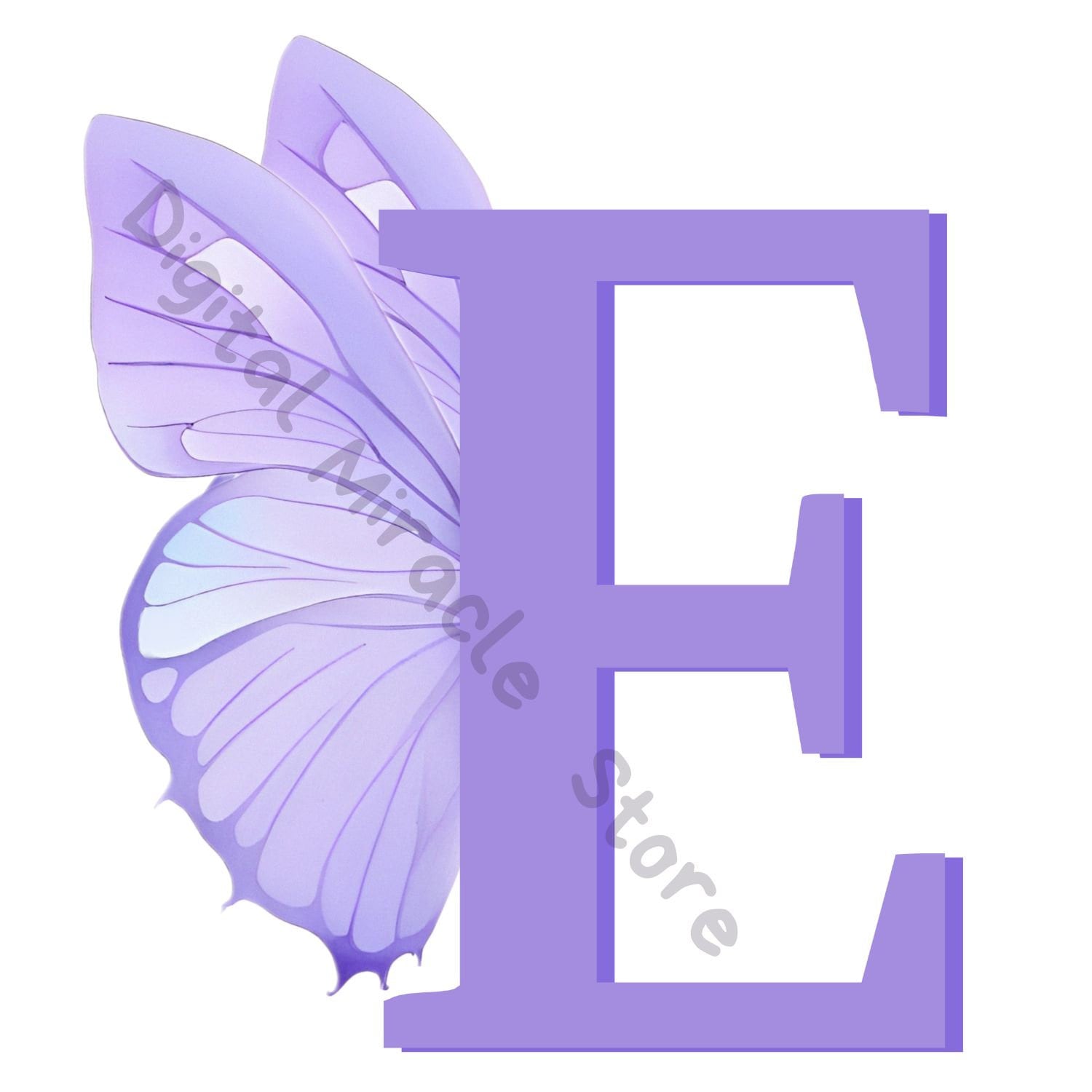 Purple Butterflies Letters, Butterfly Alphabet PNG, Butterfly Wing ...