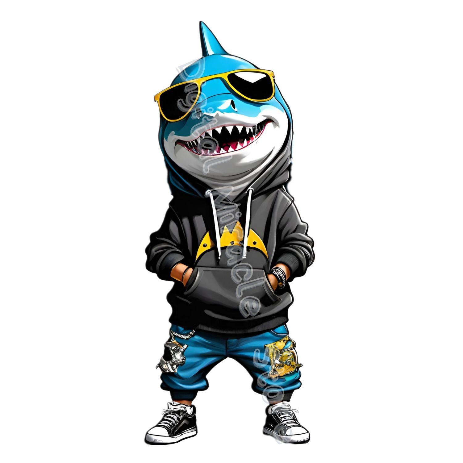 Shark With Sunglasses, Funny Shark, Cool Shark, Hip Hop Shark, Shark ...