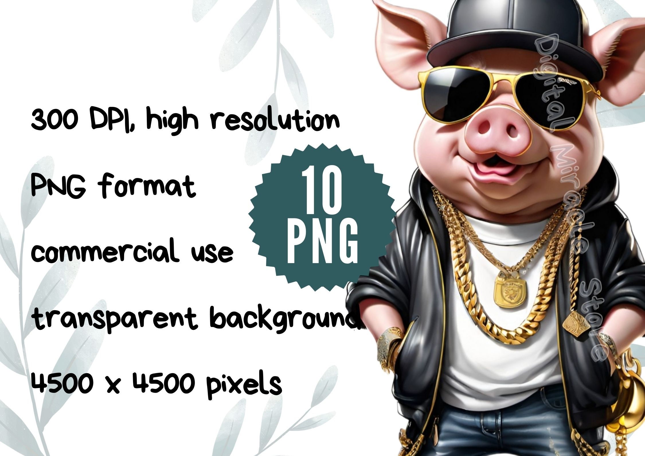 Funny Farm Animal PNG, Funny Pig PNG, Pig With Sunglasses, Pig Clip Art ...