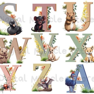 Australian Animals Alphabet, Aussie Animals Letters, Australia Alphabet ...