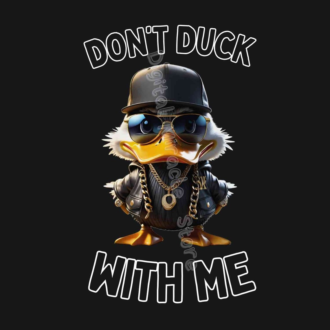 Dont Duck With Me, Funny Duck PNG, Cool Duck PNG, Funny Vibes, Gangster ...