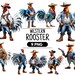 Cowboy Rooster Clipart, Funny Rooster PNG, Cowboy Chicken, Rooster in a ...