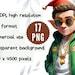 Cool Elf Clipart, Hip Hop Elves, Elf in Sunglasses, Funny Elf, Festive ...