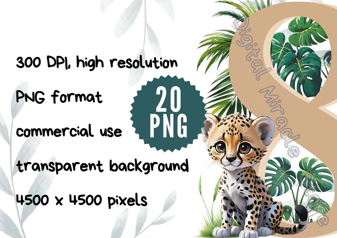 Safari Numbers PNG, Jungle Clipart, Safari Animals, Numbers Clipart ...