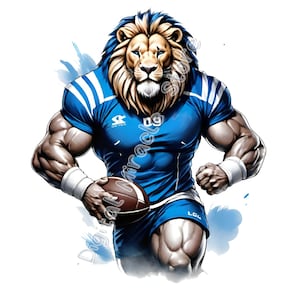 Blue Lion PNG, Lion Rugby, Game Day Lion, Lions Football PNG, Rugby ...