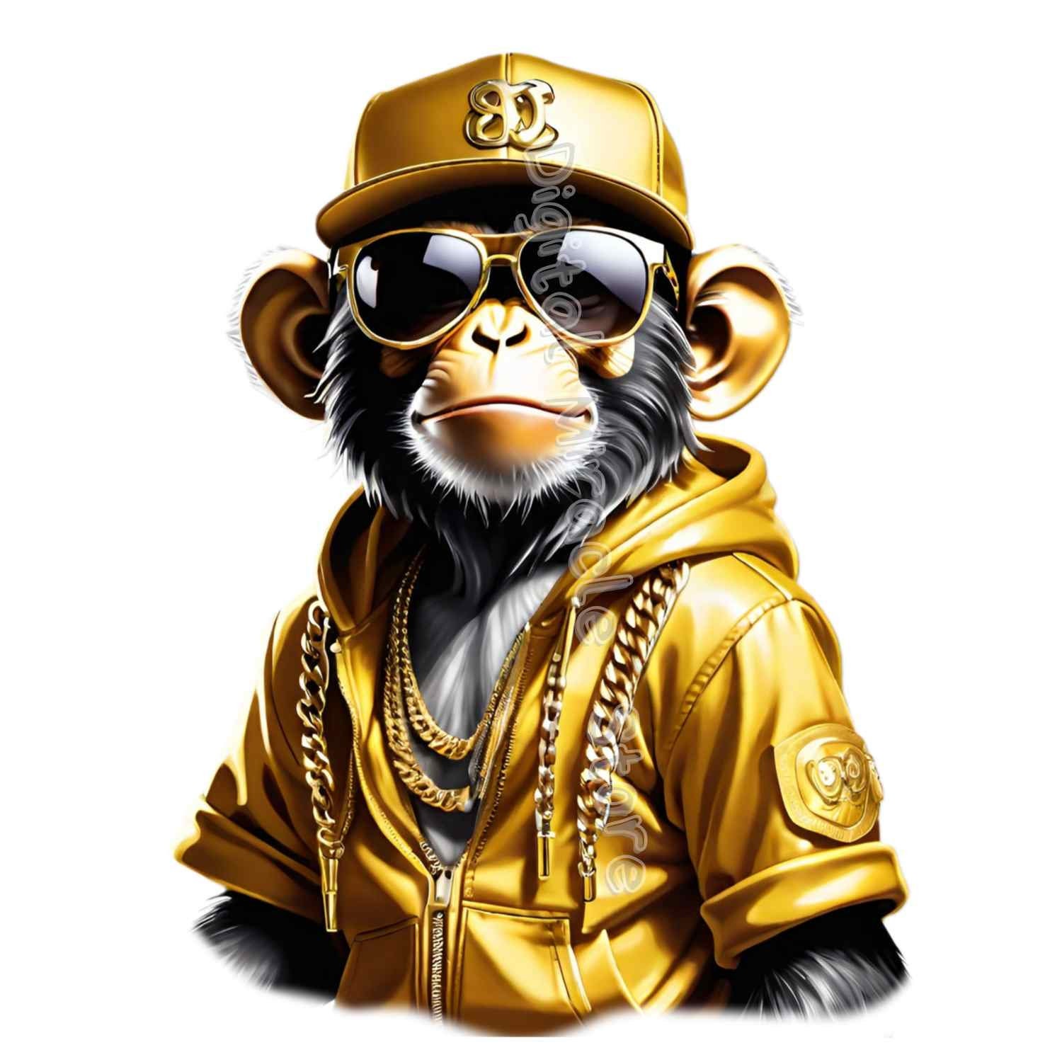 Hip Hop Monkey, Cool Monkey PNG, Monkey Clipart, Monkey With Hat, Money ...