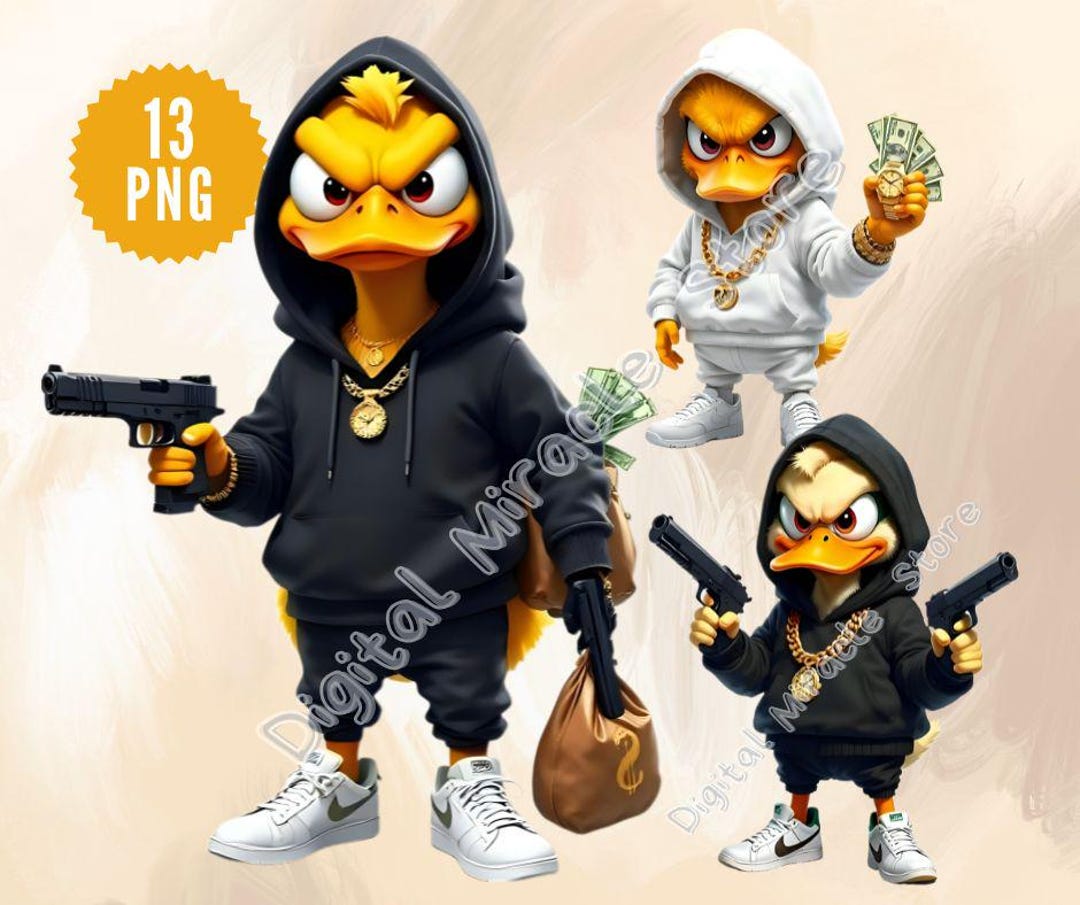 Gangster Duck, Cool Duck PNG, Cartoon Duck, Duck With Boots, Duck PNG ...