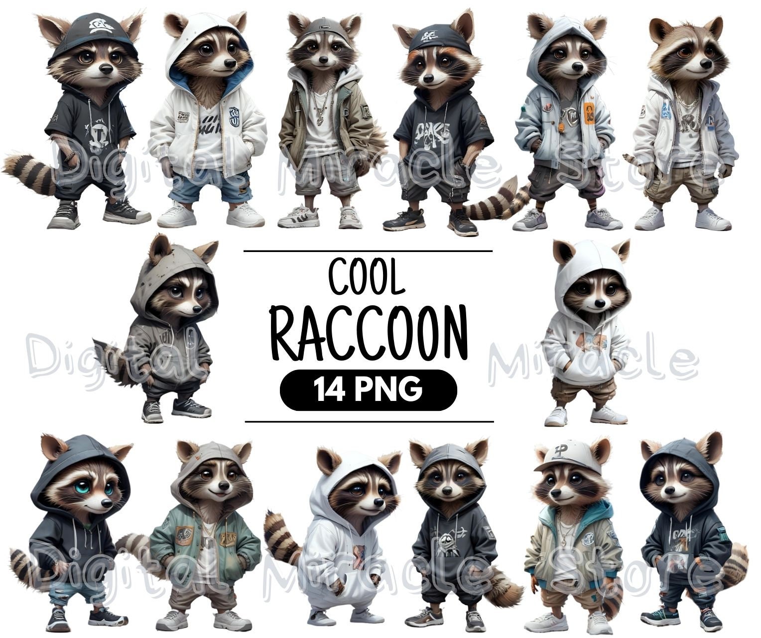 Hip Hop Raccoon, Cartoon Raccoon, Funny Raccoon PNG, Raccoon With Hat ...
