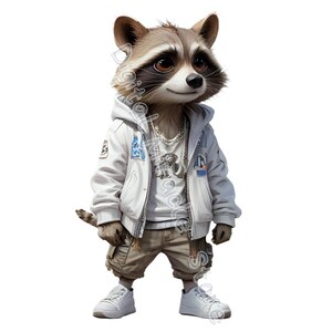 Hip Hop Raccoon, Cartoon Raccoon, Funny Raccoon PNG, Raccoon With Hat ...