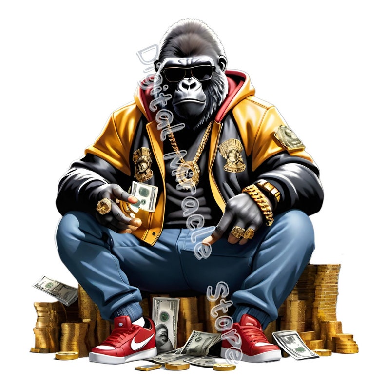 Gorilla With a Gun, Gorilaz PNG, Angry Gorilla, Gorilla Rapper, Gorilla ...