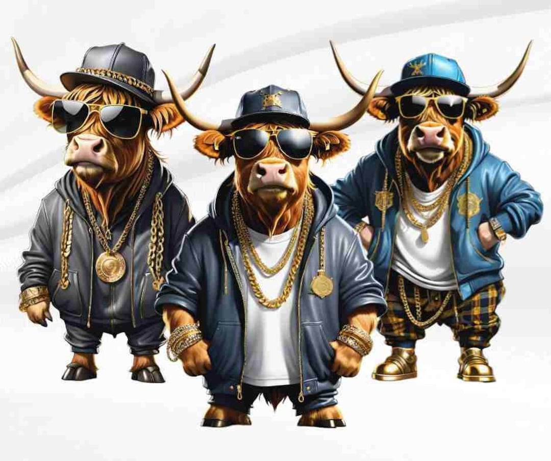 Funny Cow PNG, Gangster Cow, Cool Cow, Streetwear Cow, Hip Hop Cow ...