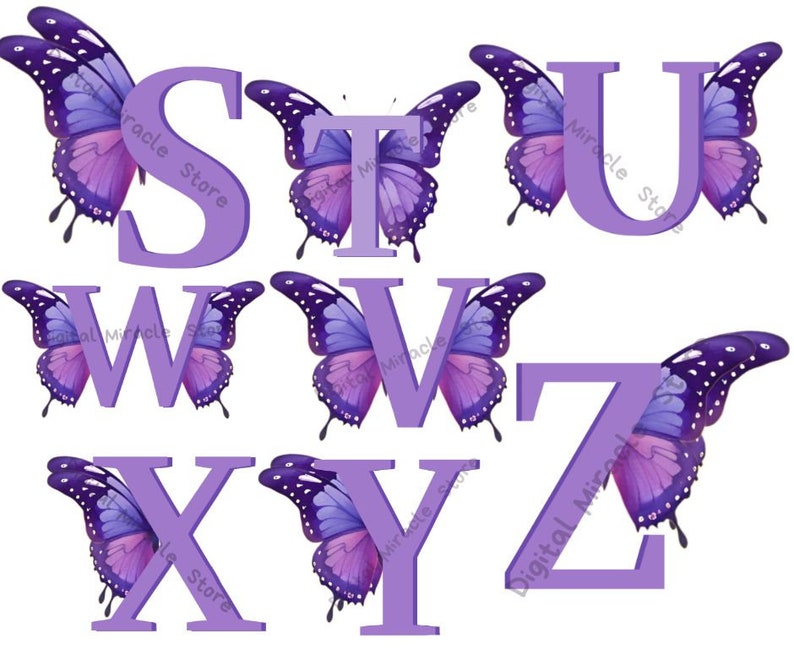 Butterfly Letters, Butterfly ABC, Butterfly Wing Letters, Butterfly ...