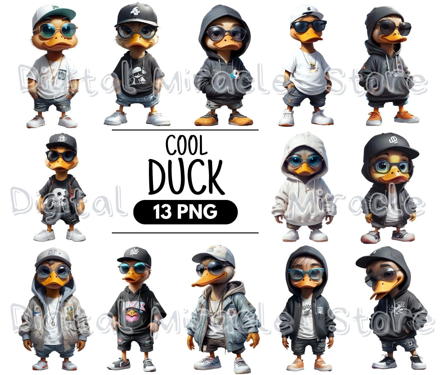 Cool Duck PNG, Cartoon Duck, Funny Duck, Duck With Sunglasses Clipart ...
