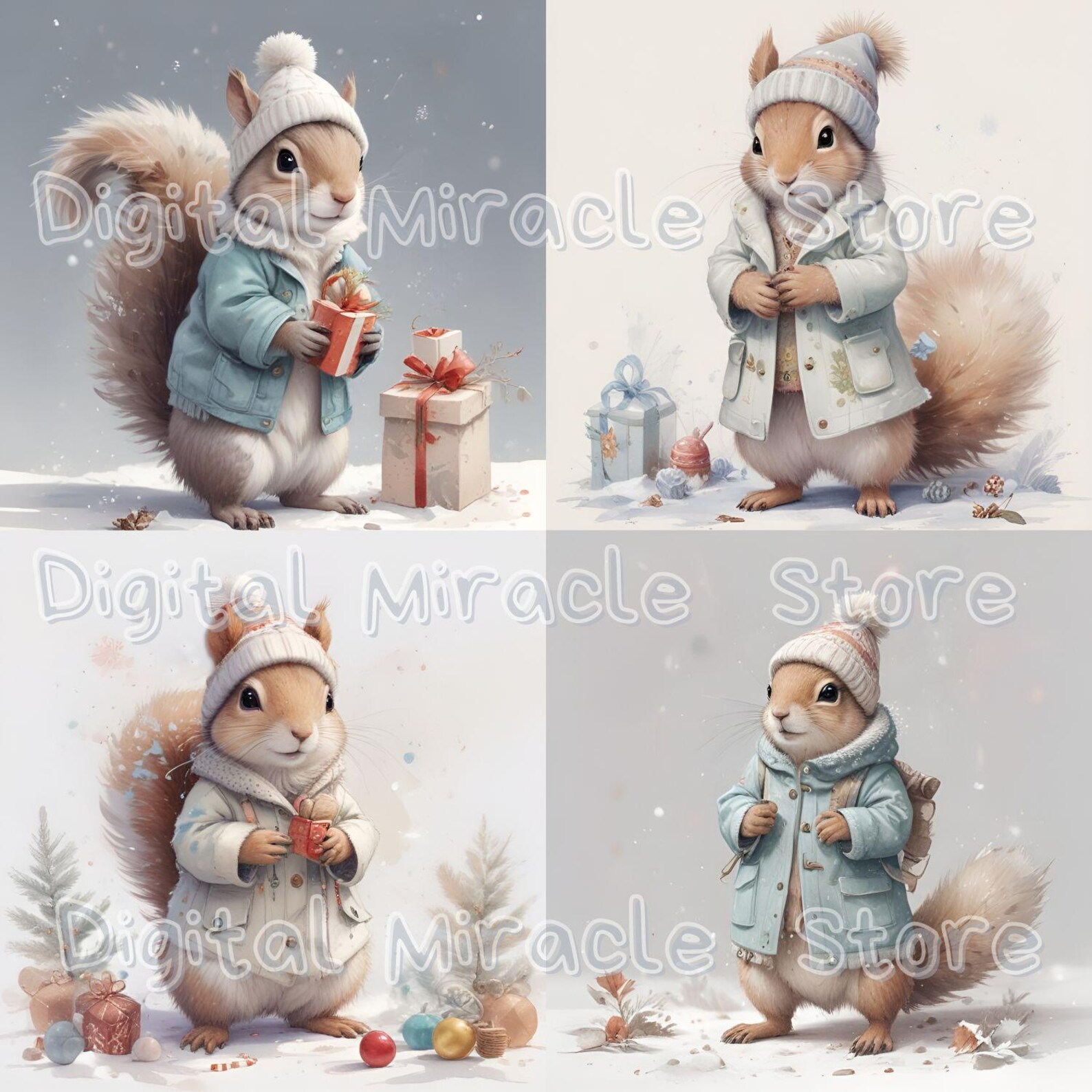 Christmas Squirrel, Cute Squirrel, Christmas Animals, Baby Squirrel ...