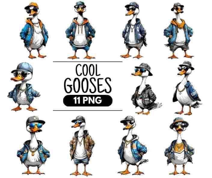 Cool Goose, Geese PNG, Goose PNG, Goose Journal, Urban Goose, Hip Hop ...