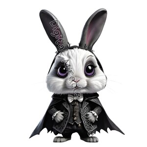 Gothic Bunny, Punk Bunny, Emo Bunny, Gothic Easter Clipart, Punk Easter ...