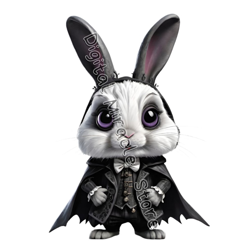 Gothic Bunny, Punk Bunny, Emo Bunny, Gothic Easter Clipart, Punk Easter ...