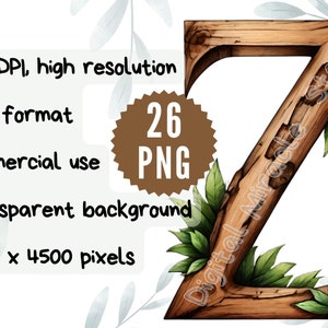 Wood Alphabet PNG, Rustic Font, Wood Letters PNG, Wood Font, Boho ...