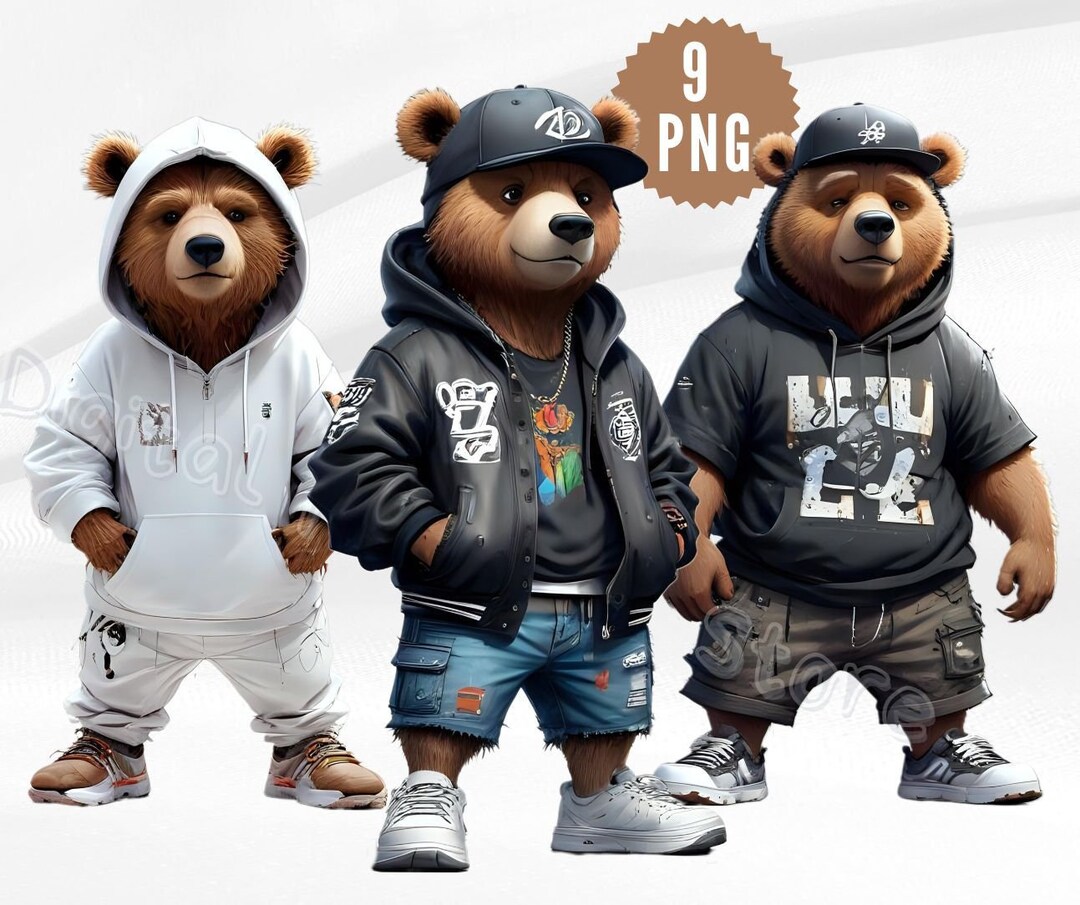 Cartoon Bear, Hip Hop Bear, Graffiti Bear, Animated Bear, Bear Clipart ...