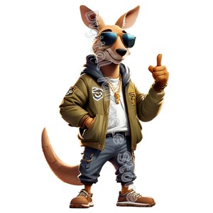Cool Kangaroo, Funny Kangaroo, Hip Hop Kangaroo, Australian Animals ...