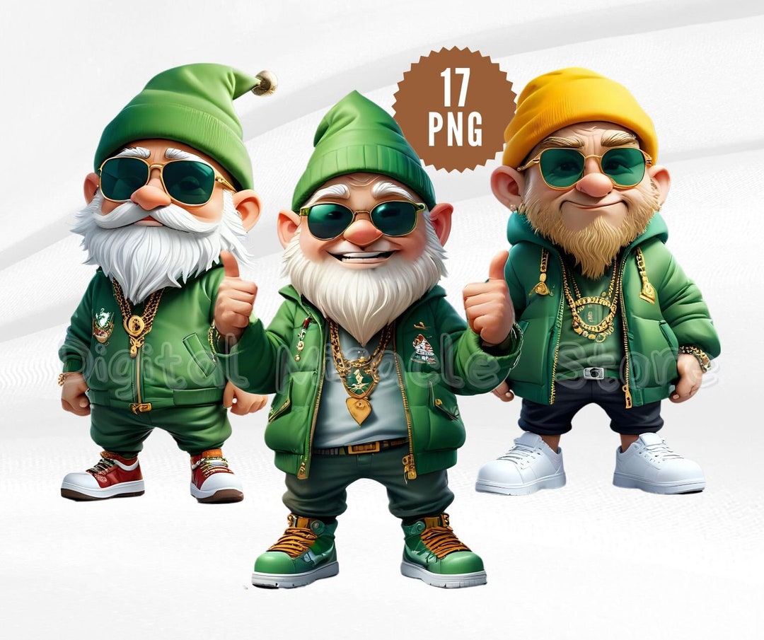 Rapper Gnome, Christmas Gnome, Cool Gnome, Hip Hop Gnome, Xmas Gnome ...