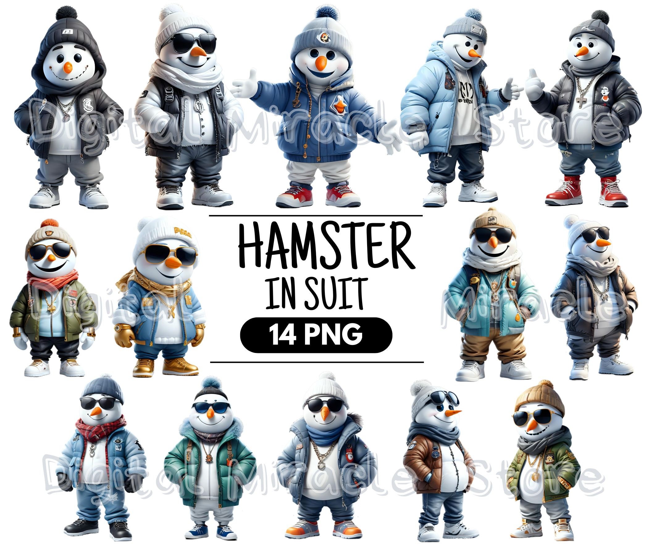 Christmas Snowman PNG, Cool Snowman, Hip Hop Snowman, Rapper Snowman ...