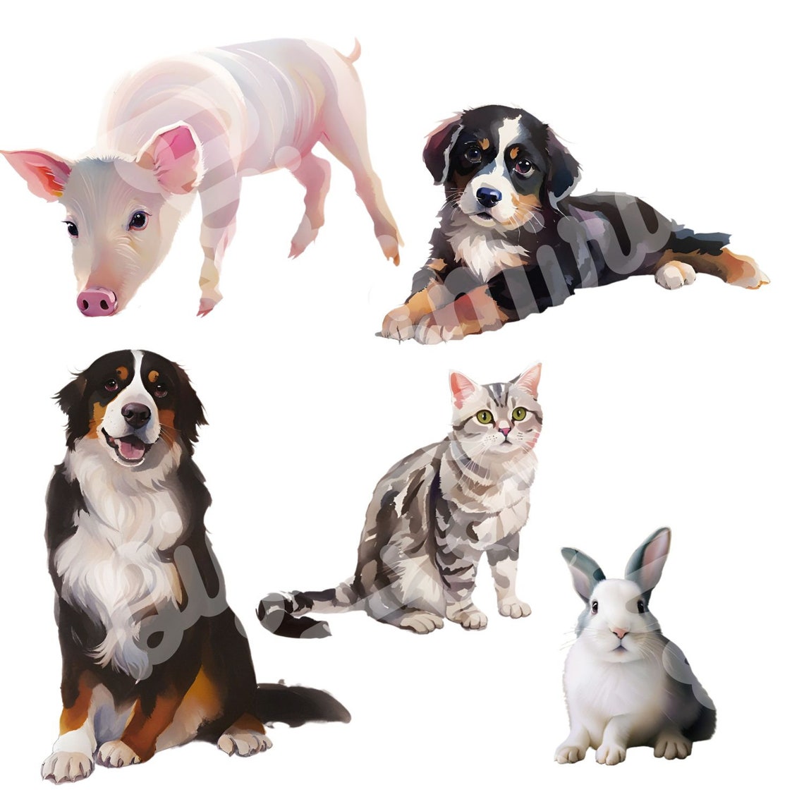 Farm Animals PNG, Farm Animals Clipart, Barn Animals Clipart, Barn ...