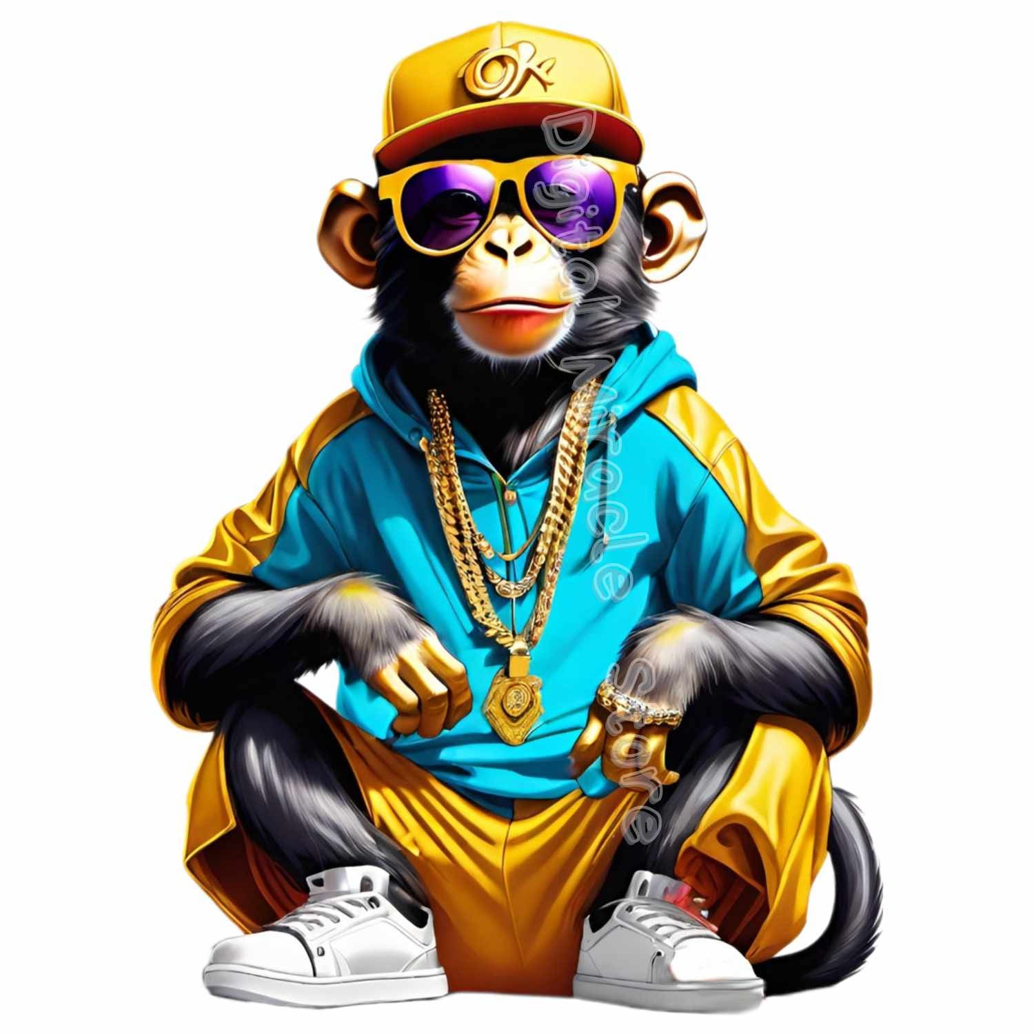Hip Hop Monkey, Cool Monkey PNG, Monkey Clipart, Monkey With Hat, Money ...