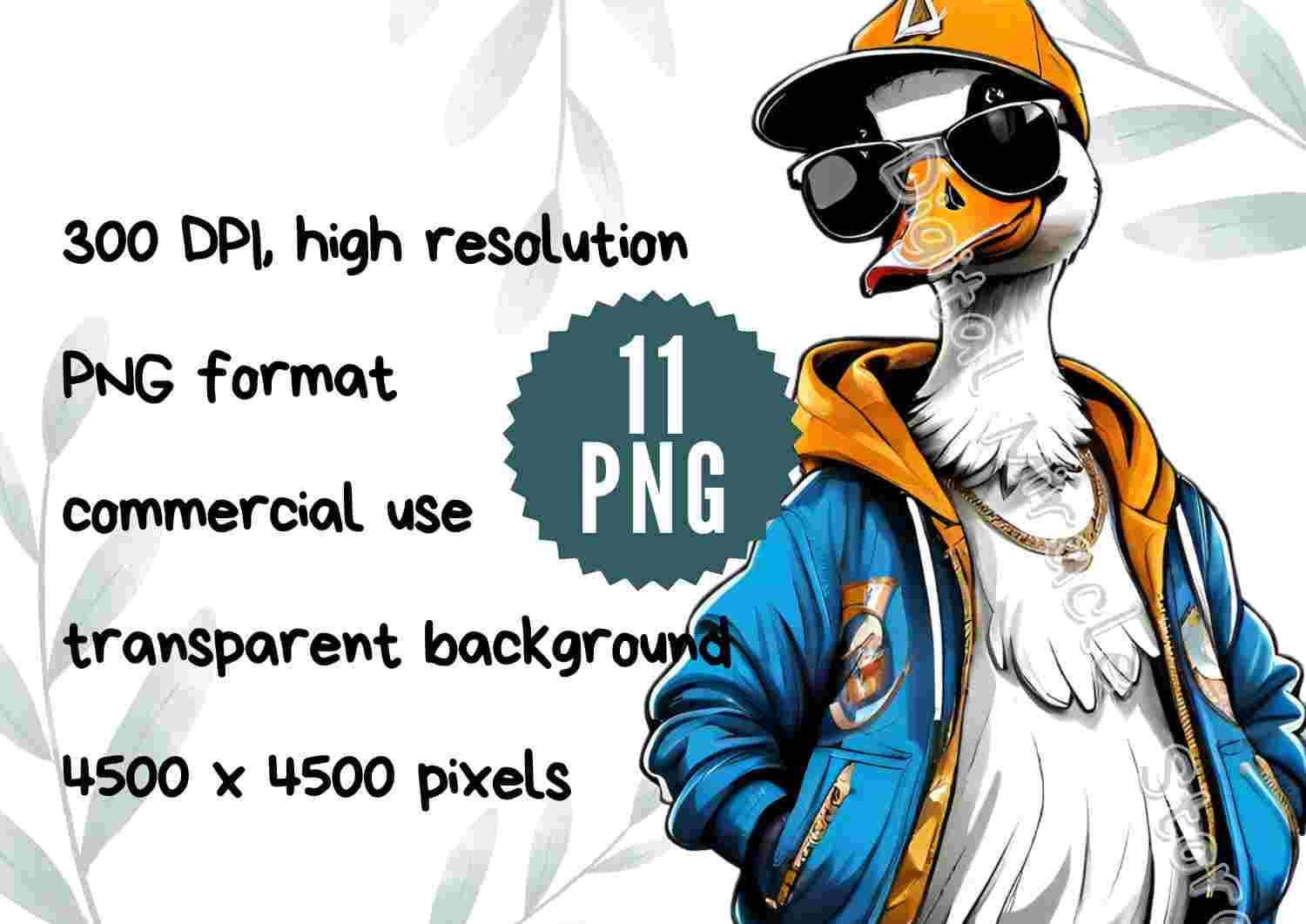 Cool Goose, Geese PNG, Goose PNG, Goose Journal, Urban Goose, Hip Hop ...