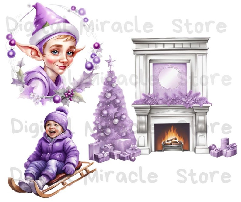 Purple Christmas PNG, Purple Christmas Clip Art, Purple Christmas ...